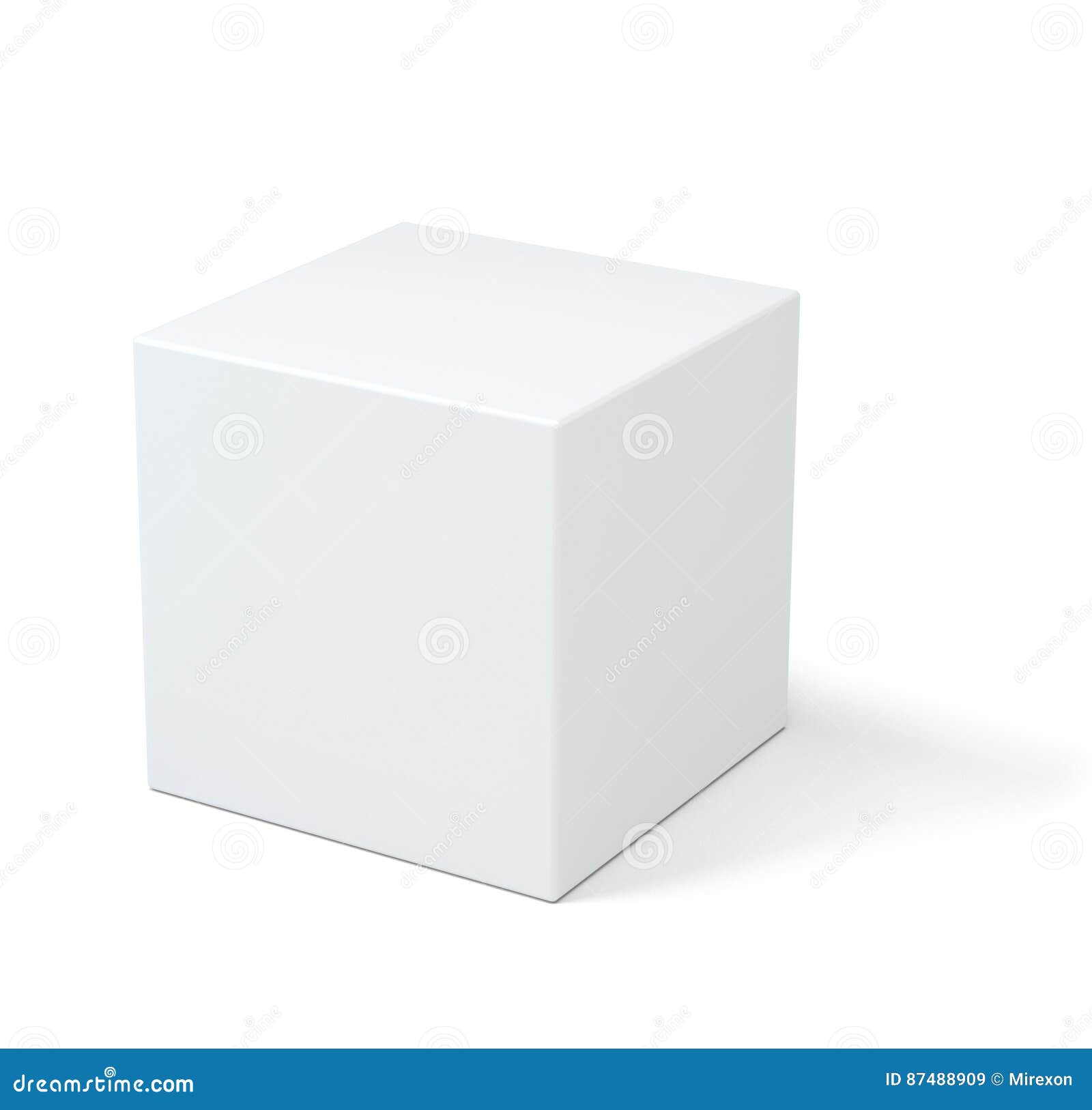 White Box. Pedestal. Stand. 3D Rendering Stock Illustration ...