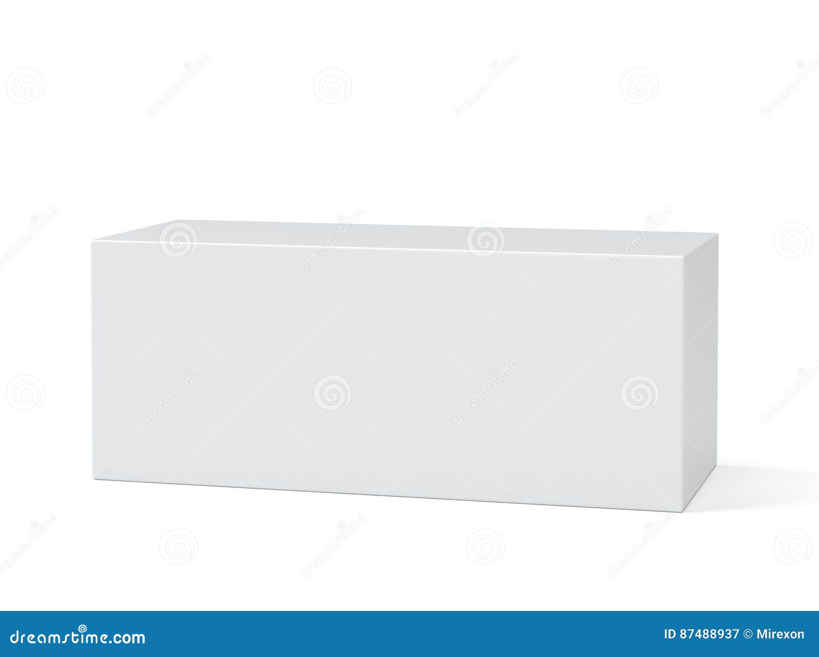 White Box. Pedestal. Stand. 3D Rendering Stock Illustration ...