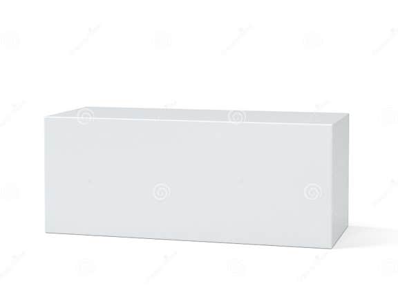 White Box. Pedestal. Stand. 3D Rendering Stock Illustration ...