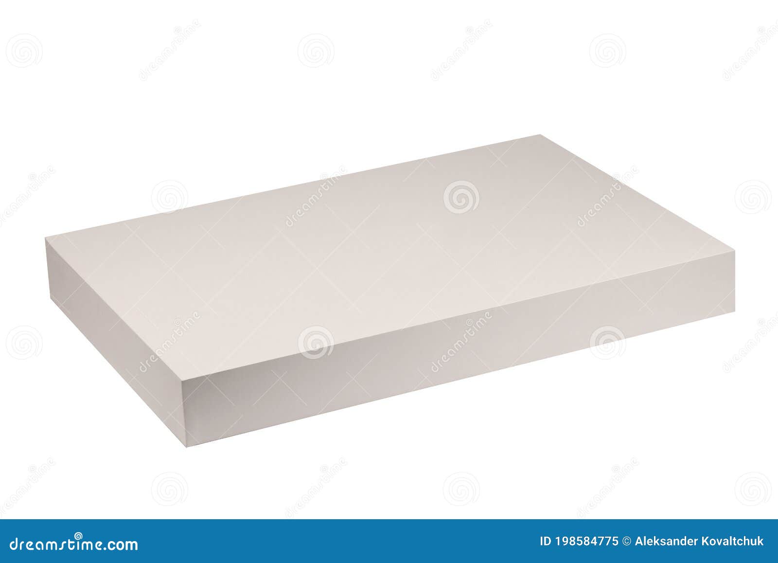 White Box Product Packaging in Side View Stock Image - Image of brand ...