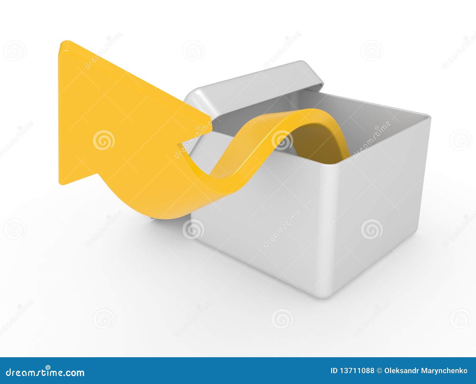 White box with red arrow stock illustration. Illustration of ...