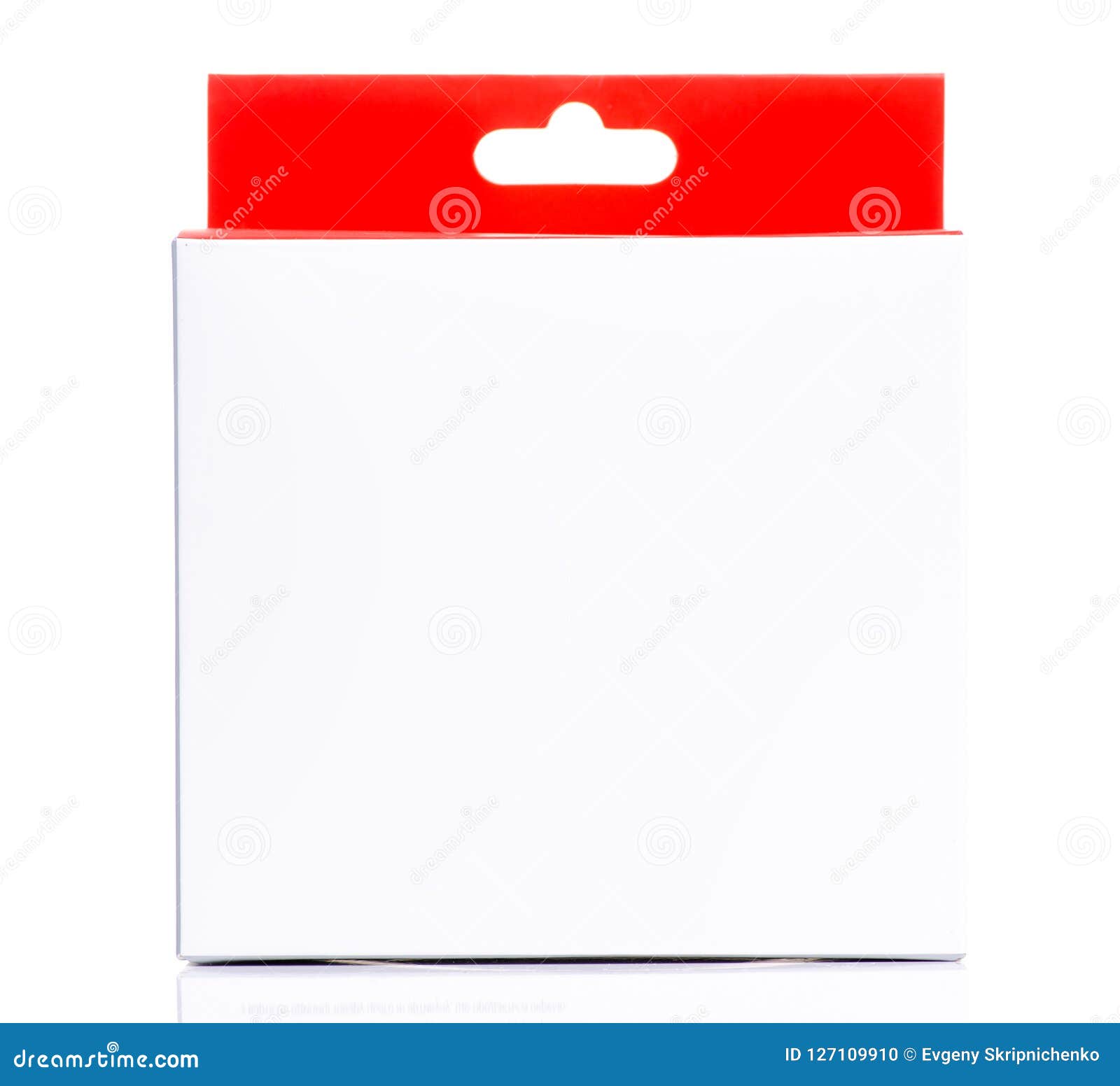 White box with red stock photo. Image of fragile, presentation - 127109910