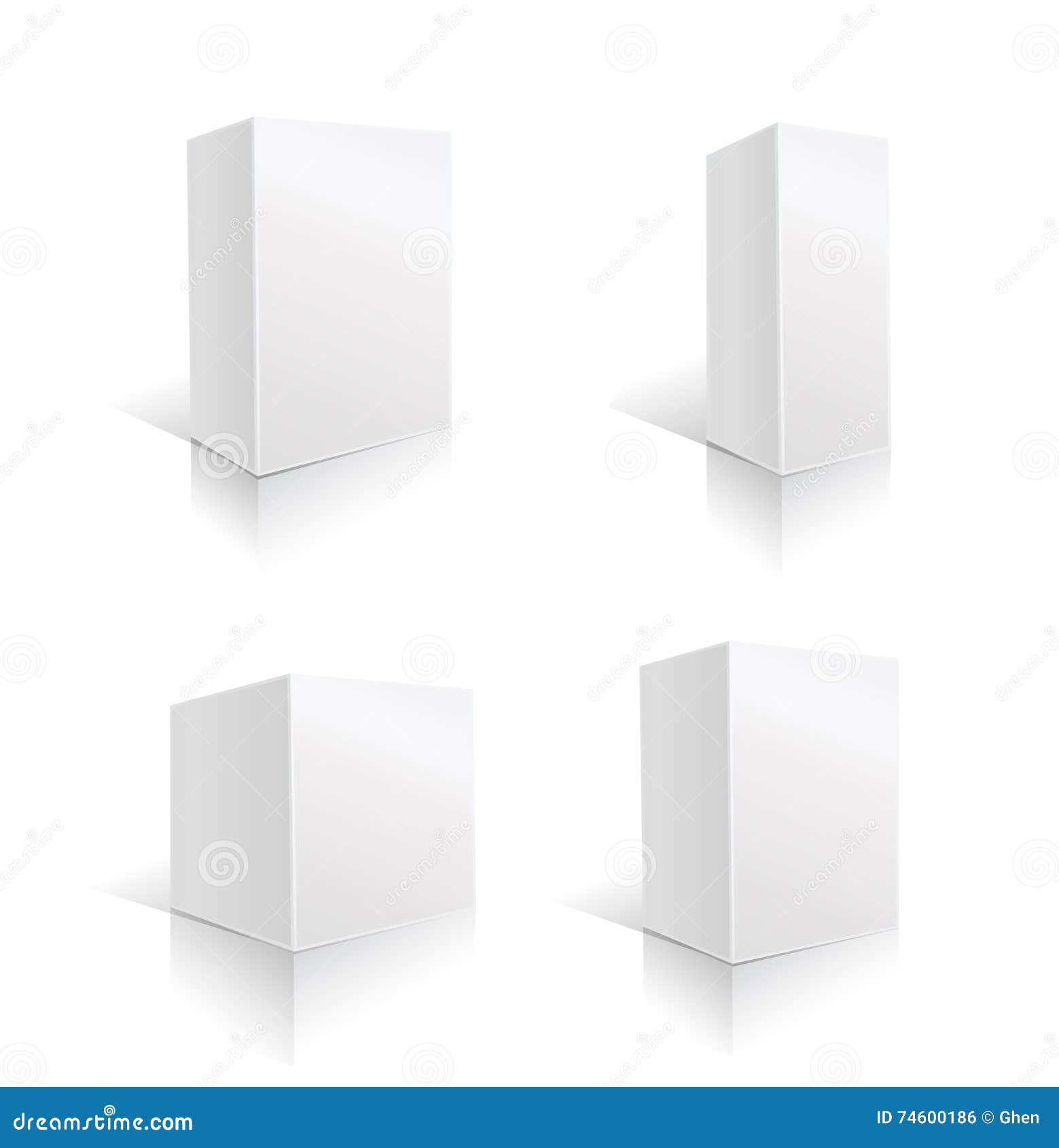 White box stock vector. Illustration of container, identity - 74600186