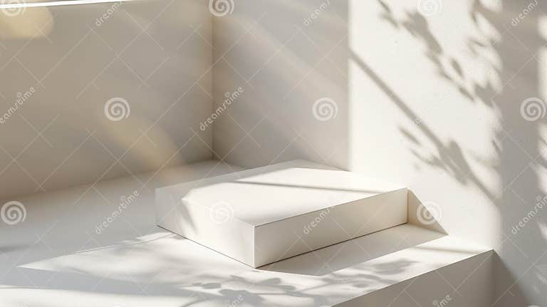 A White Box with Shadow Patterns Stock Photo - Image of simplicity ...