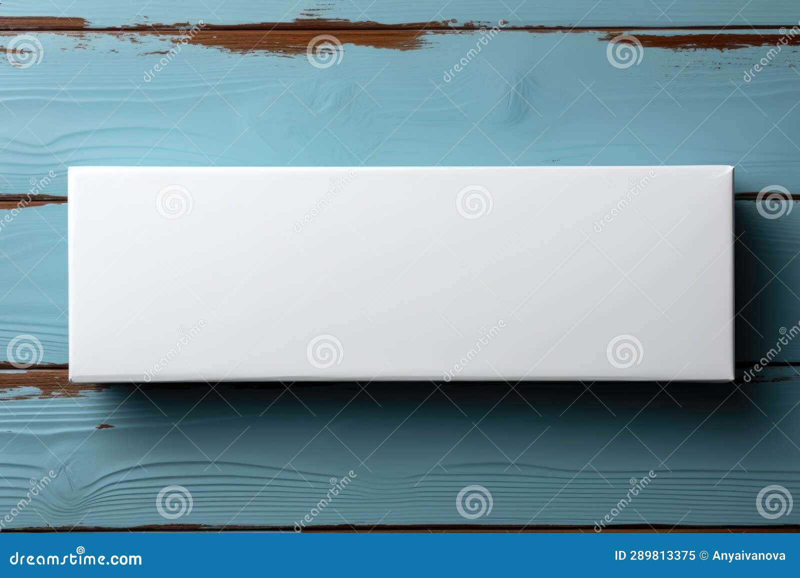 A White Box Sitting on Top of a Wooden Table. Stock Illustration ...