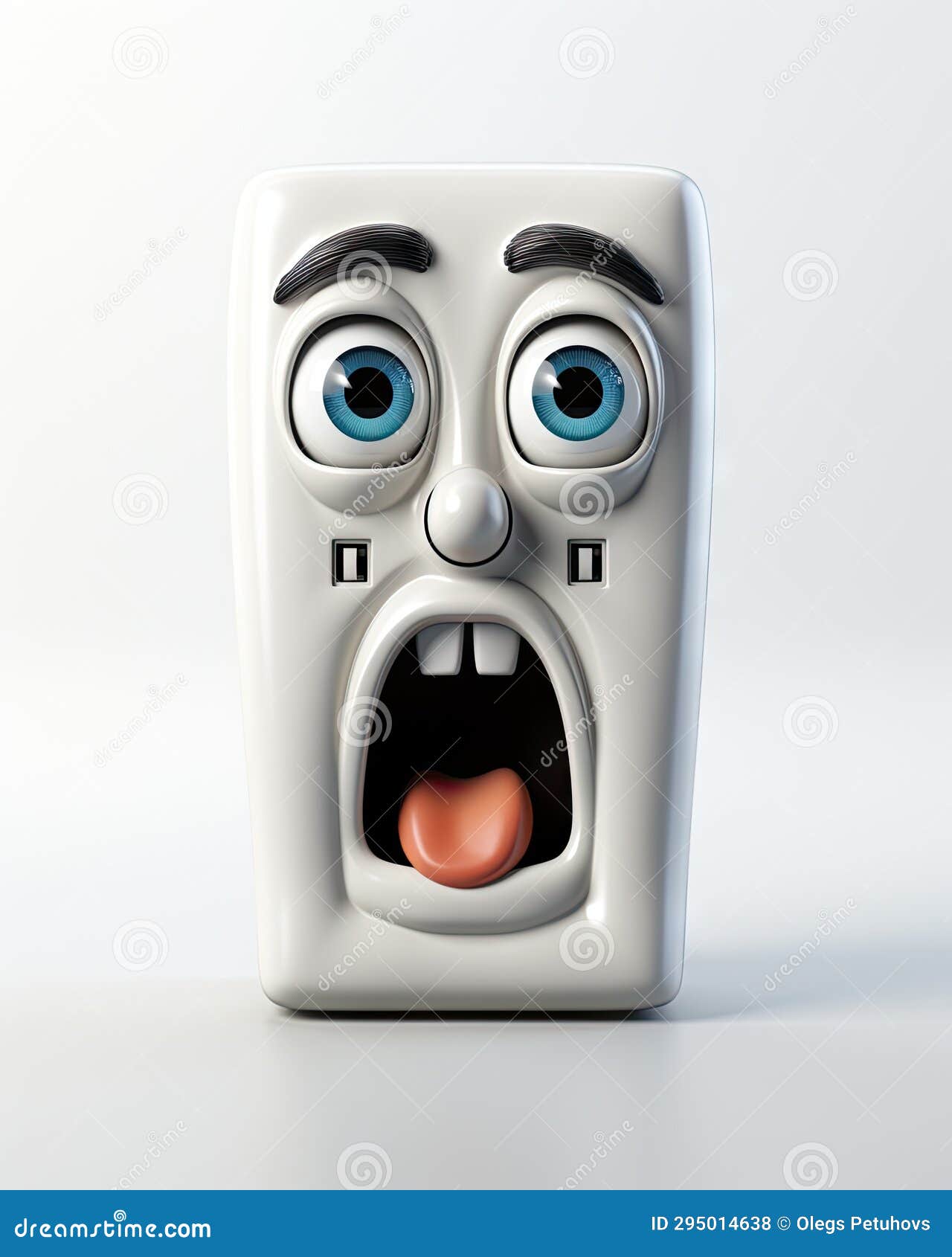 A White Box with a Surprised Face on it S Face. Generative Ai Stock ...