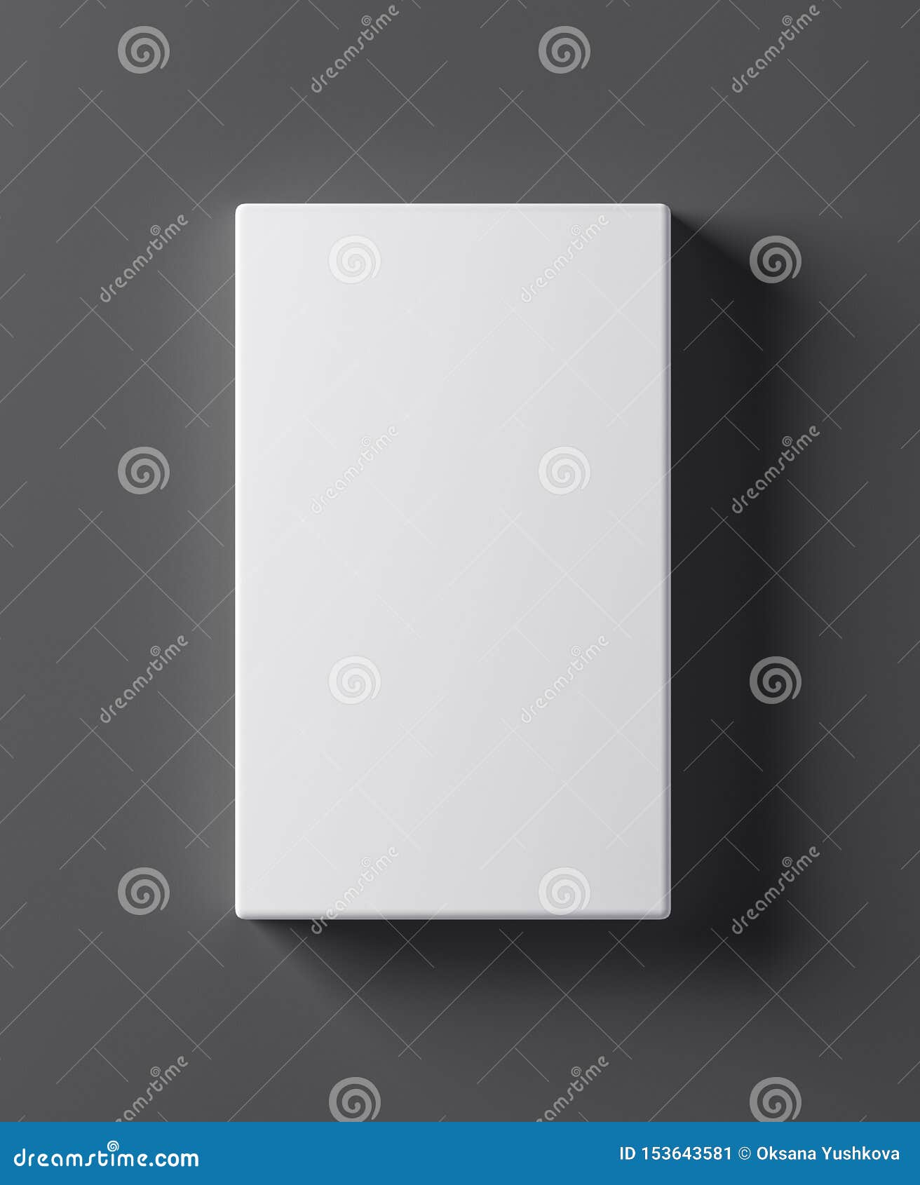 White Box Template Top View - 3D Illustration Stock Illustration ...