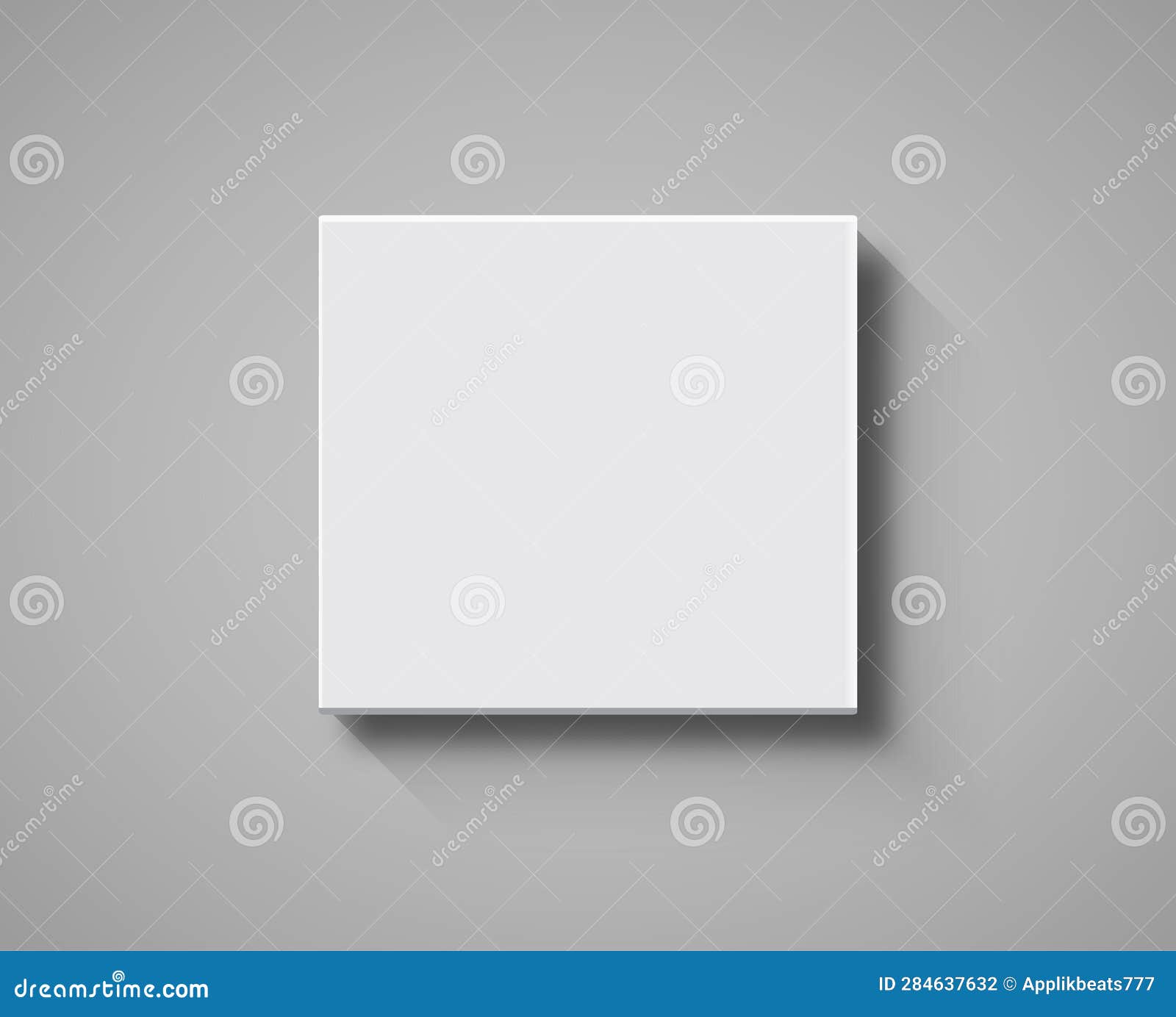 White Box Top View Mockup. 3d Package Blank Template Isolated Box ...