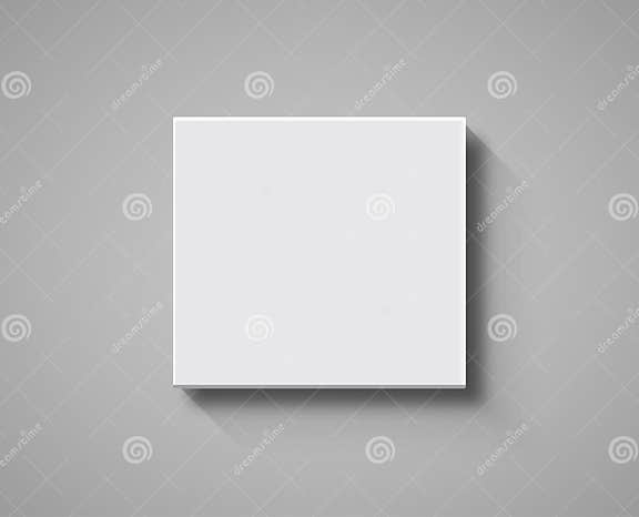 White Box Top View Mockup. 3d Package Blank Template Isolated Box ...