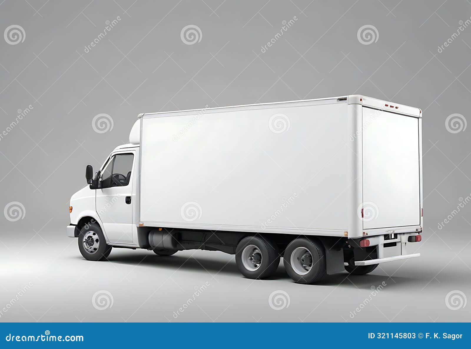 White Box Truck Isolated on Background Stock Illustration ...