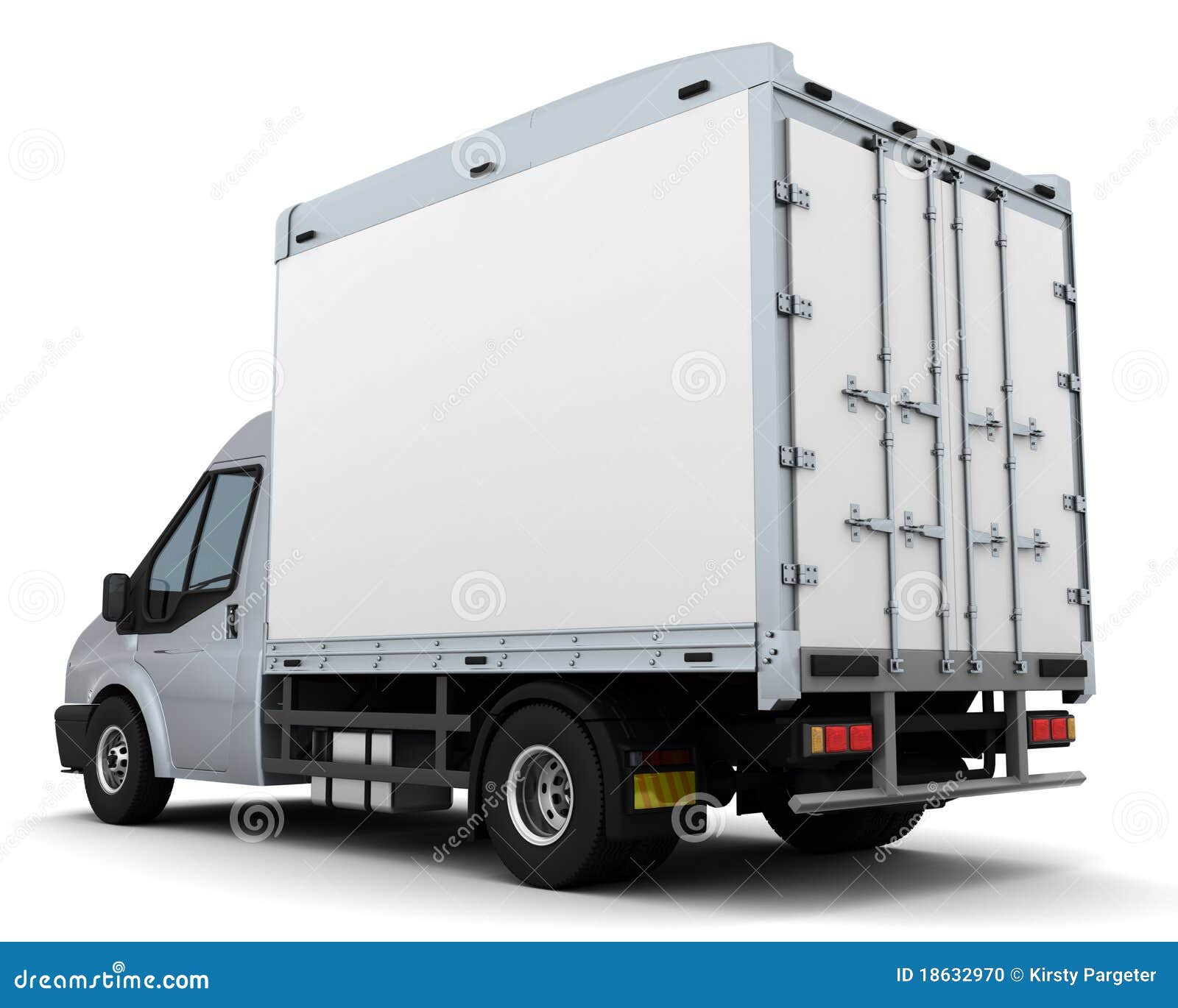 White Box Van Stock Photo - Image: 18632970