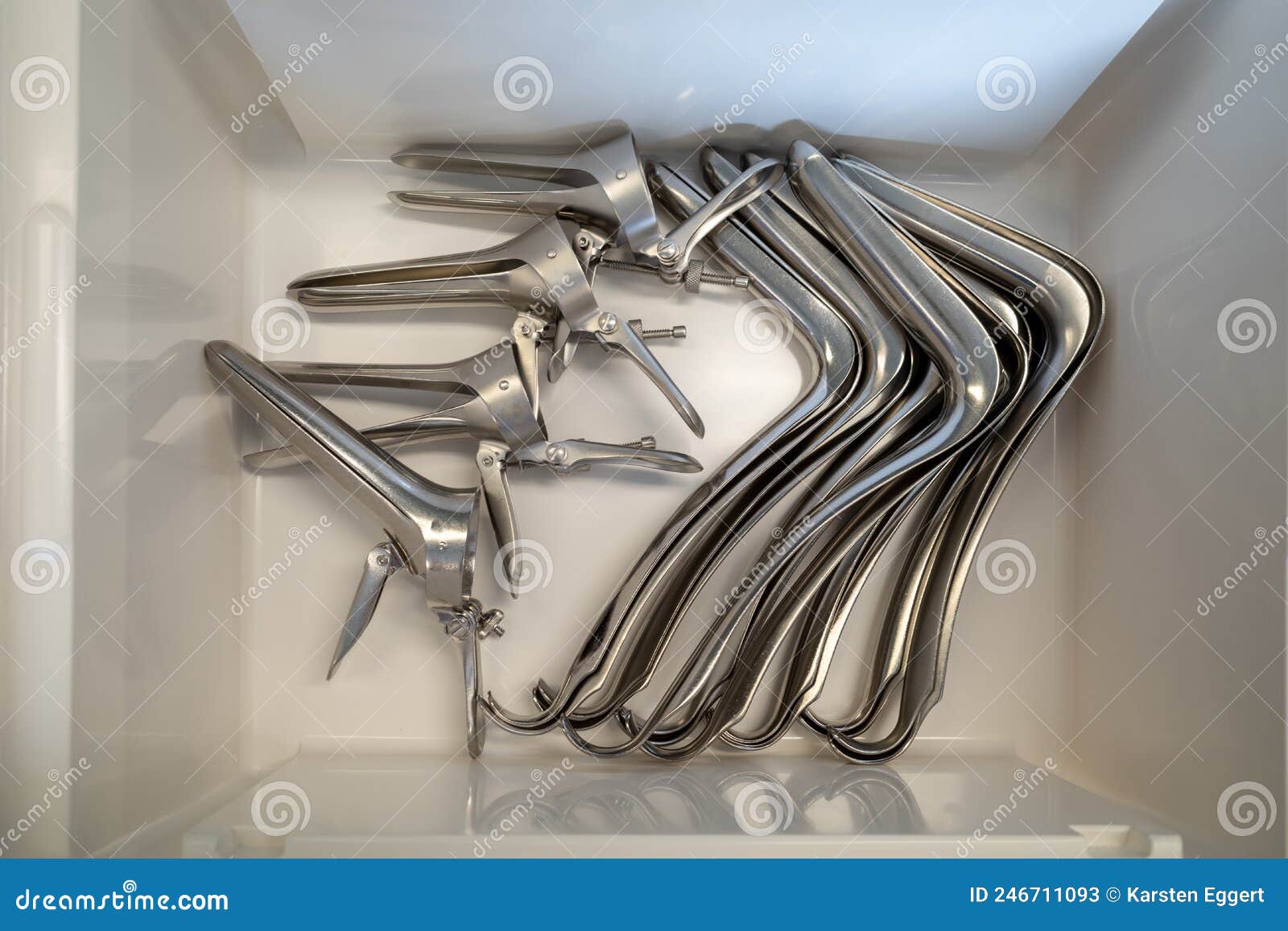 In a White Box are Various Gynecological Specula Stock Image - Image of ...