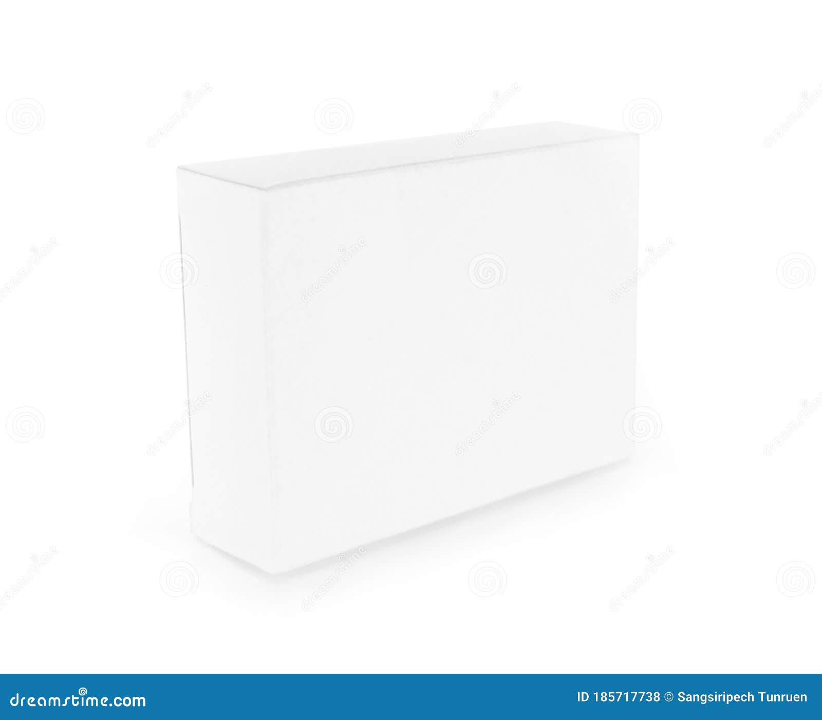 White Box on White Background Stock Photo - Image of wrap, cardboard ...