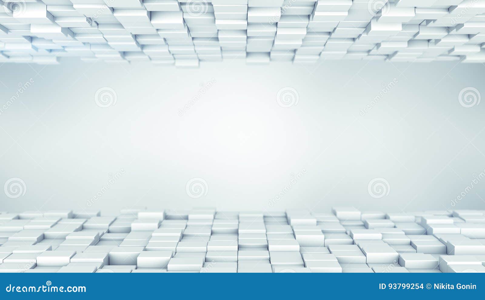 White Boxes Abstract Background 3D Render Stock Illustration ...