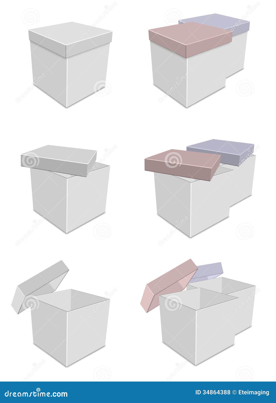 White Boxes Stock Photography | CartoonDealer.com #34864388