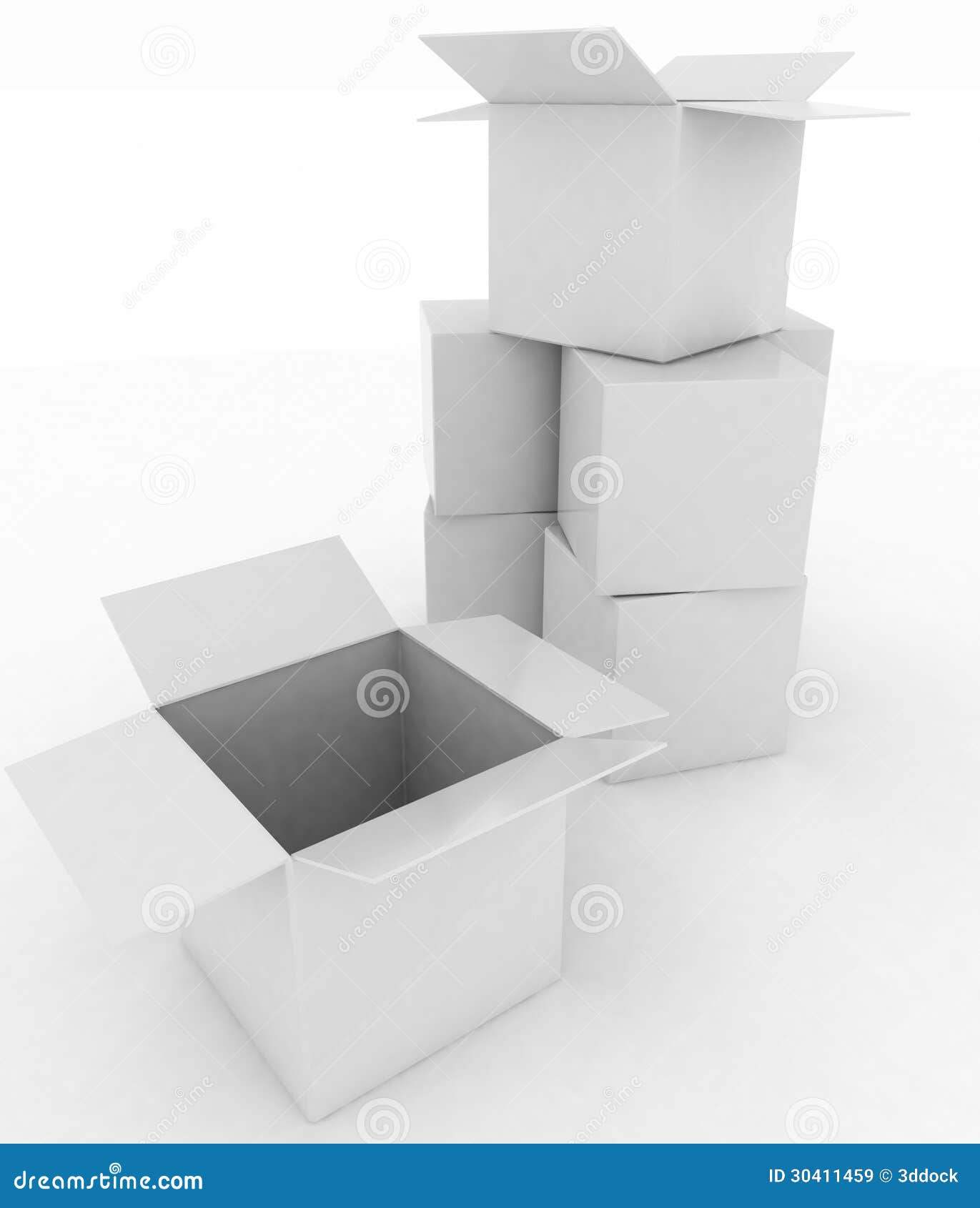 White boxes stock illustration. Illustration of packaging - 30411459