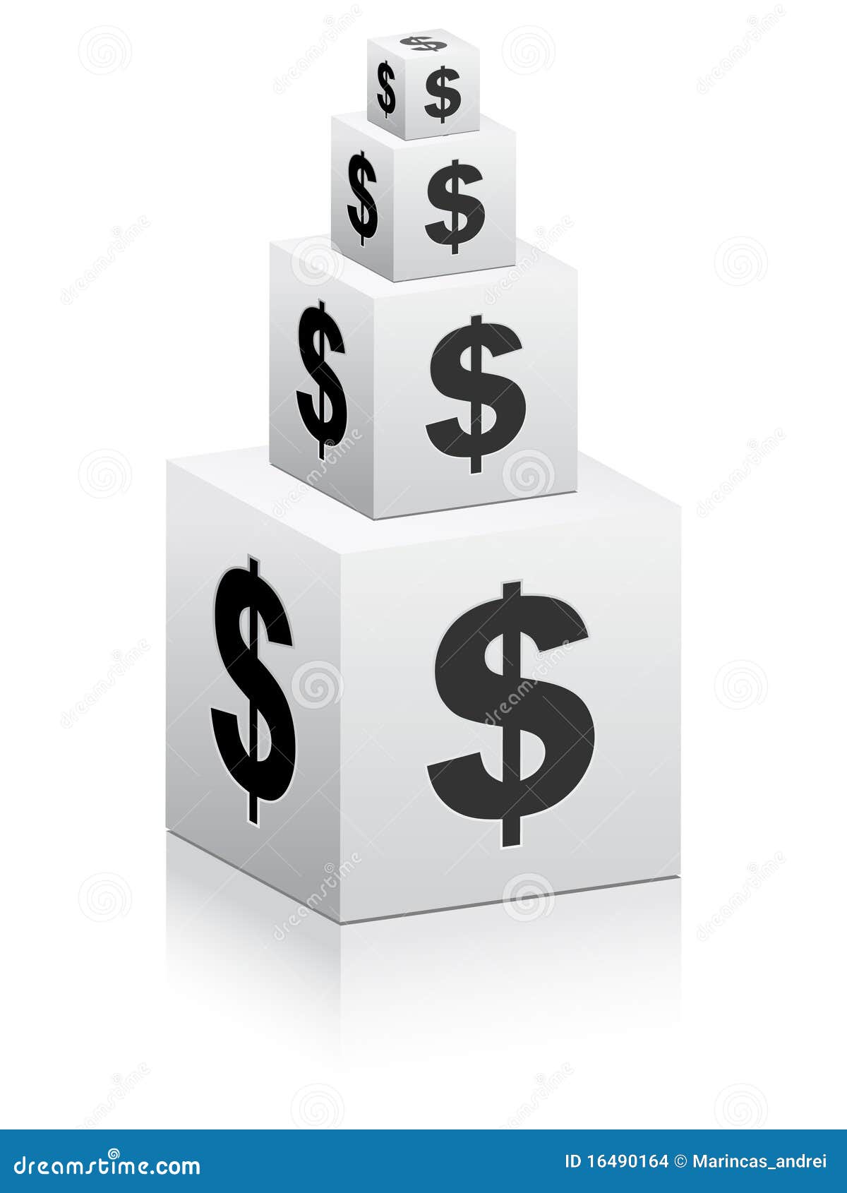White Boxes with Dollar Sign on it Stock Vector - Illustration of word ...