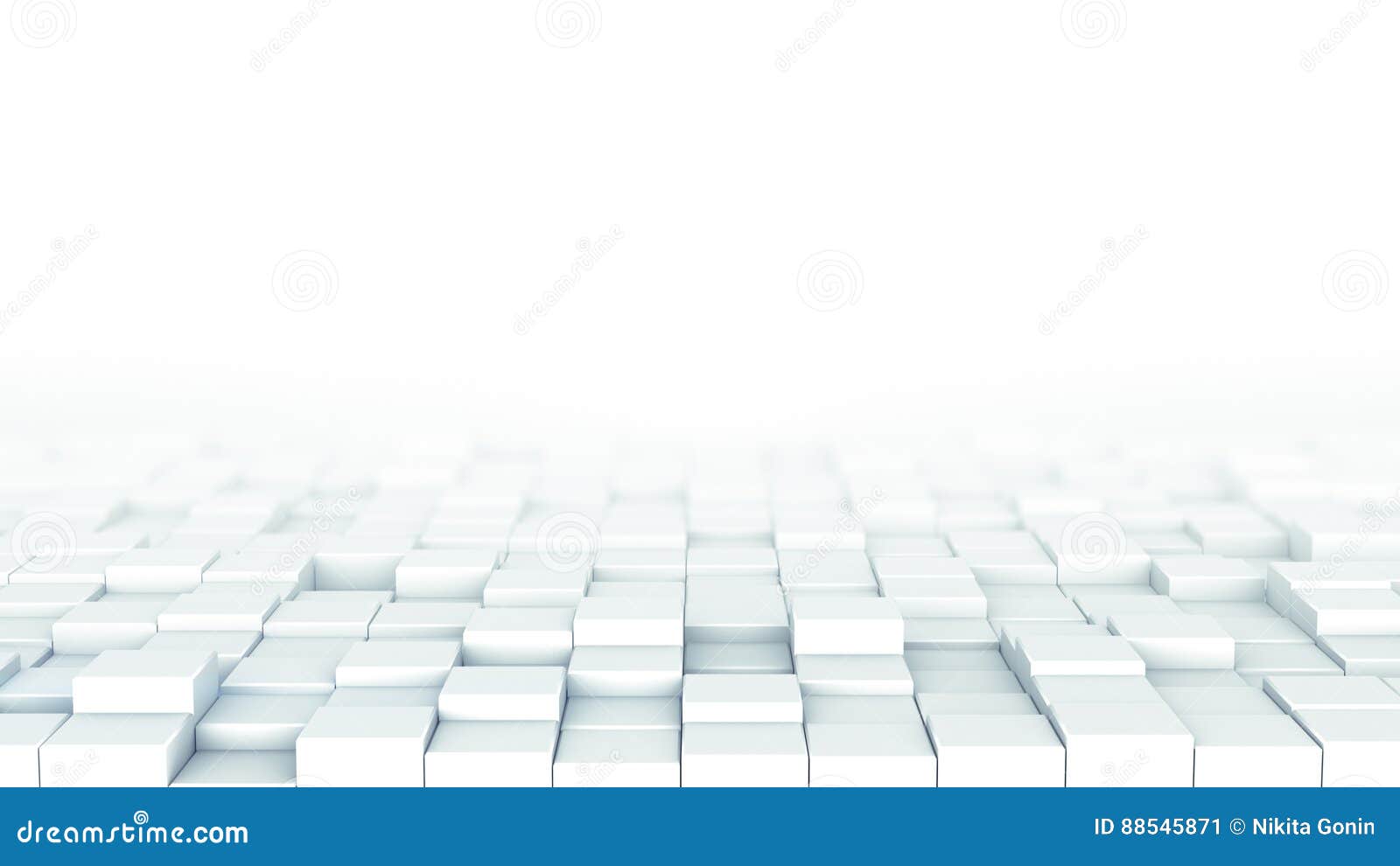 White Boxes and Free Space 3D Render Stock Illustration - Illustration ...