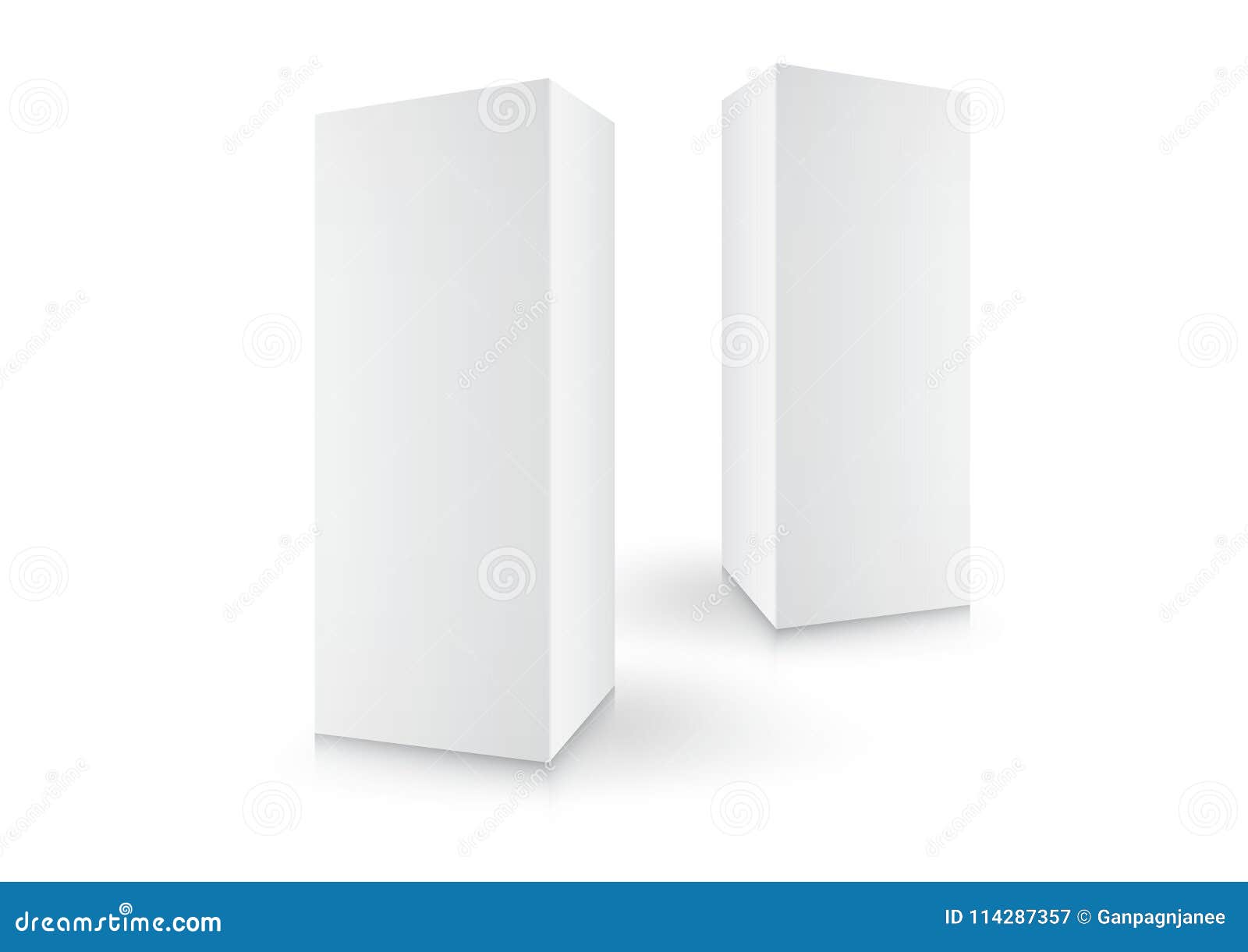 White Boxes, Package, 3d Box, Product Design,Vector Illustration Stock ...