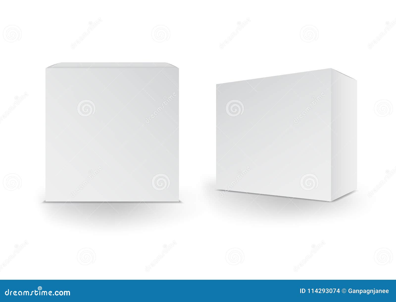 White Boxes, Package, 3d Box, Product Design,Vector Illustration Stock ...