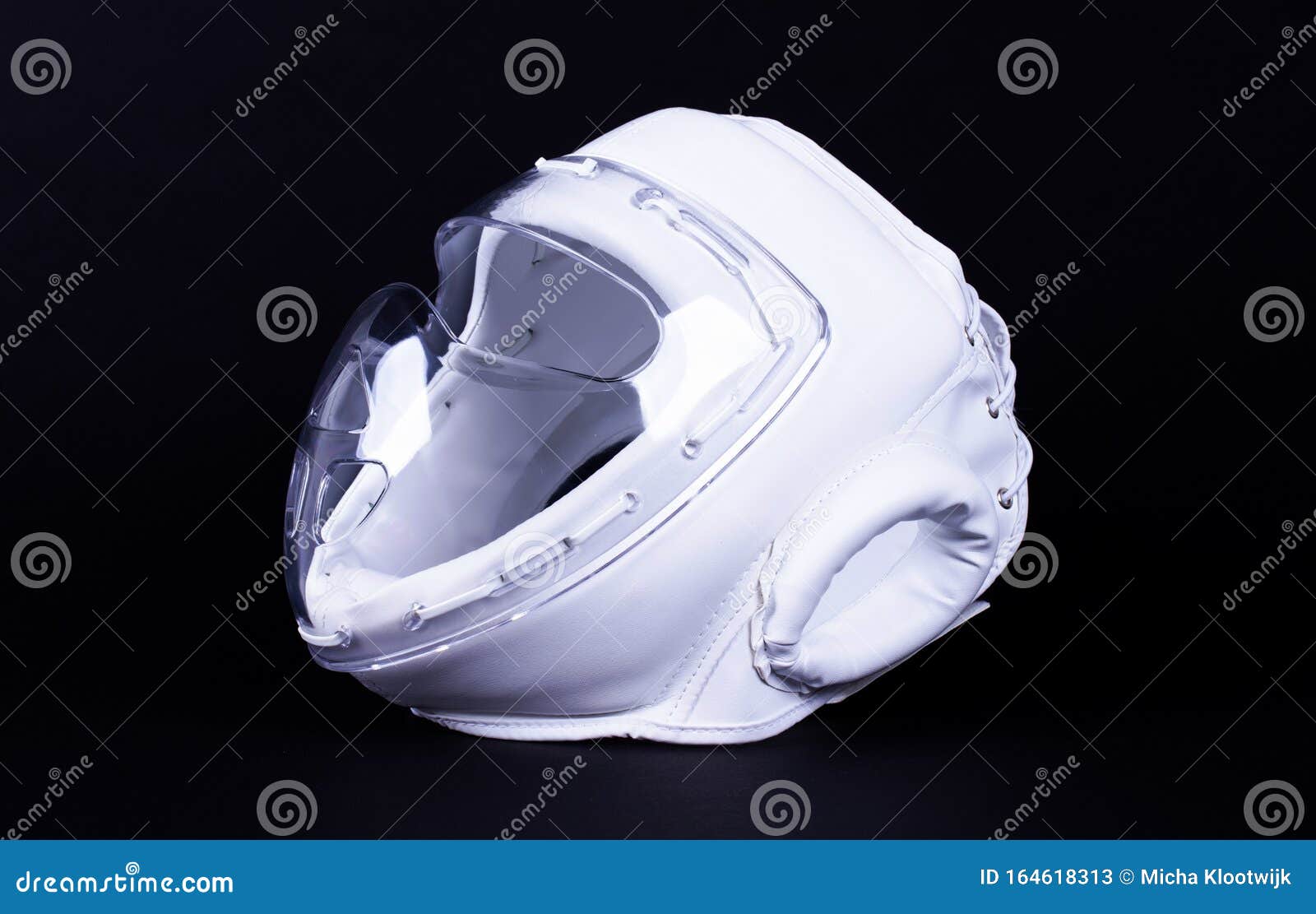 White Boxing Helmet, Modern Headgear Stock Image - Image of design ...