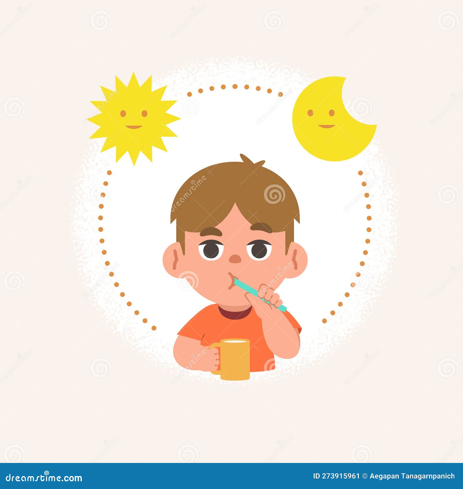 Moon Cleaning Ladder Royalty-Free Stock Image | CartoonDealer.com ...