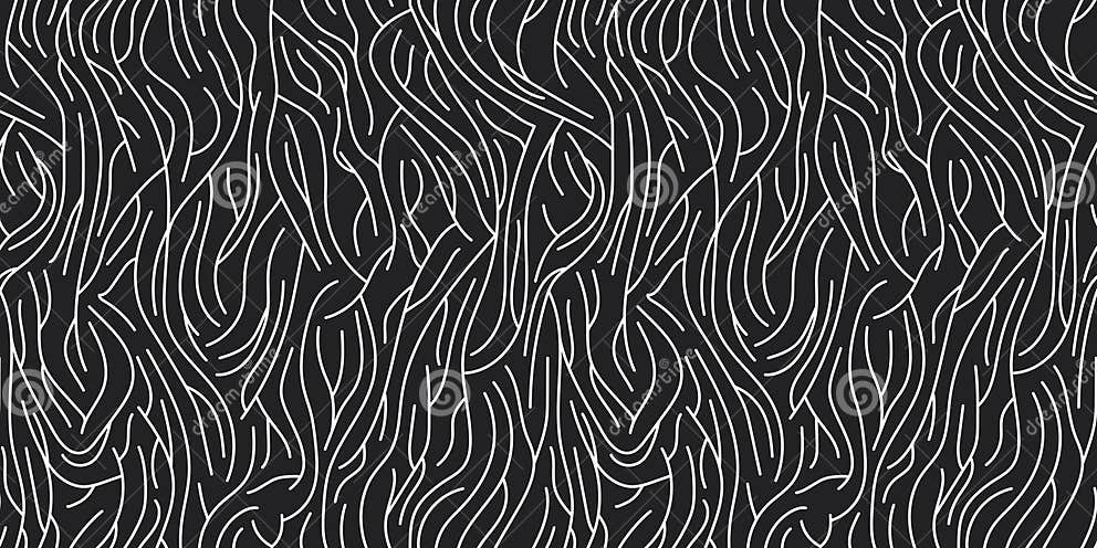 White Branched Lines on a Black Canvas. Stock Illustration ...