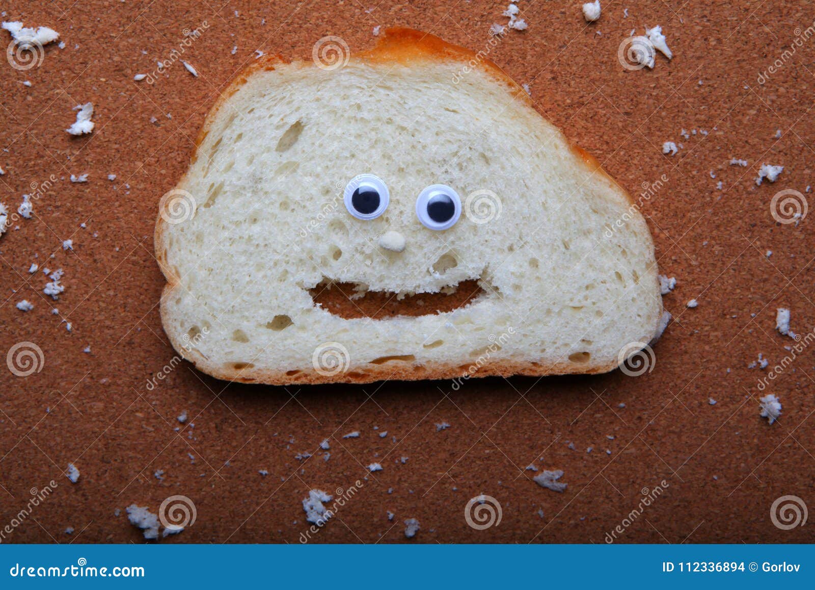 White Bread Face Studio Quality Light Stock Photo - Image of eyes, hole ...