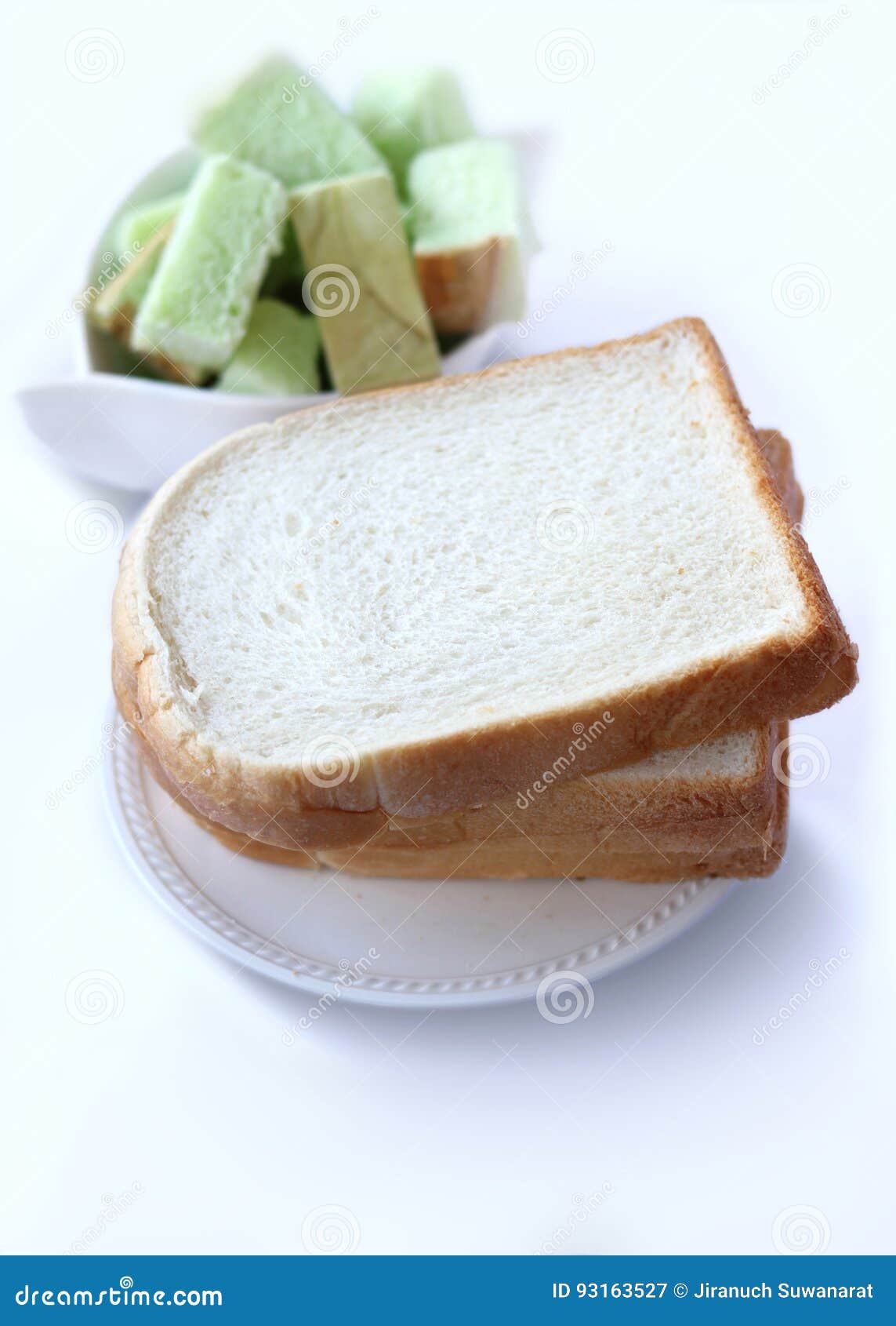 White Bread and Green Bread Stock Image - Image of delicious ...