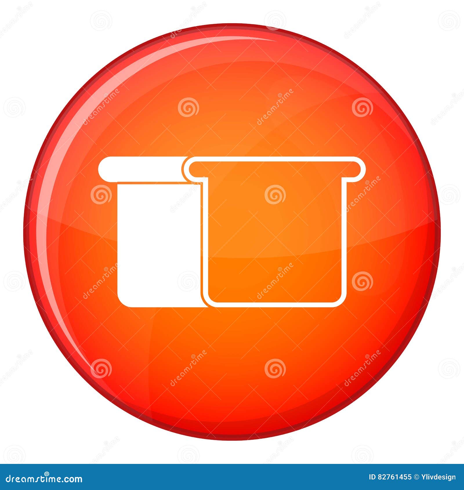 White Bread Icon, Flat Style Stock Vector - Illustration of eating ...