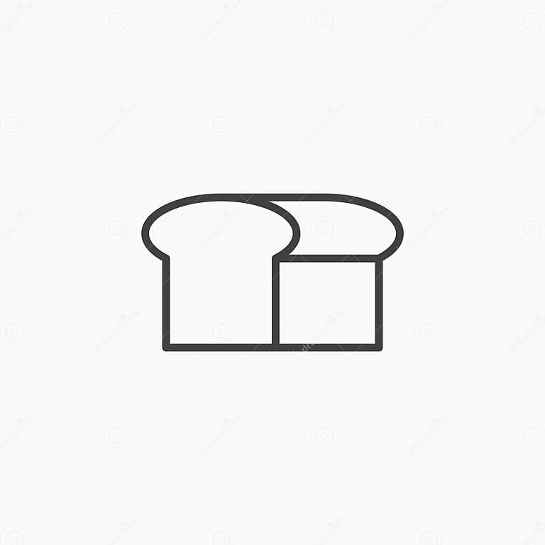 White bread icon vector stock vector. Illustration of white - 348313134