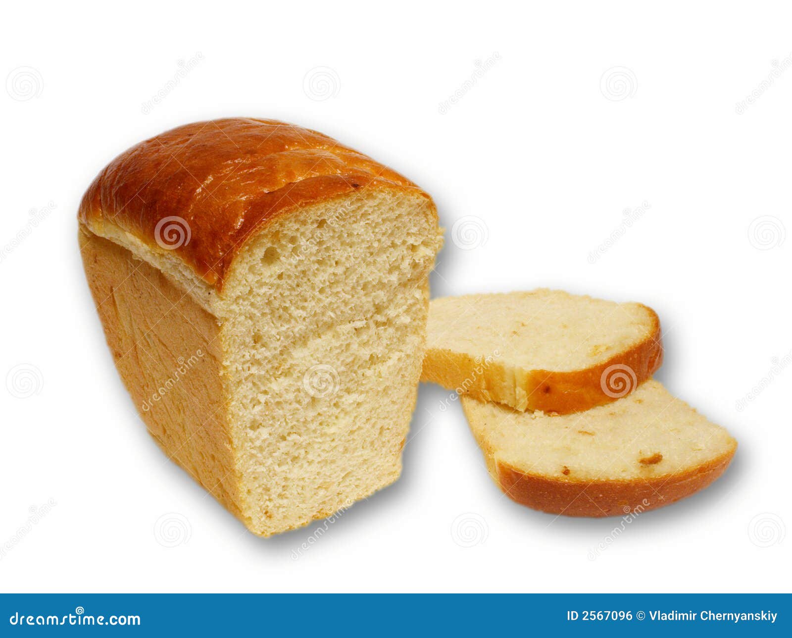 White Bread Isolated Object Stock Photo - Image of colored, white: 2567096