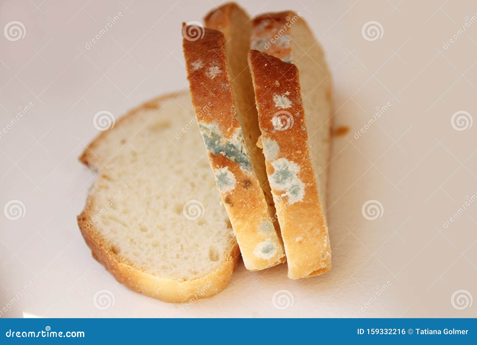 White Bread, Loaf, Sliced, Moldy Stock Photo - Image of fungal ...