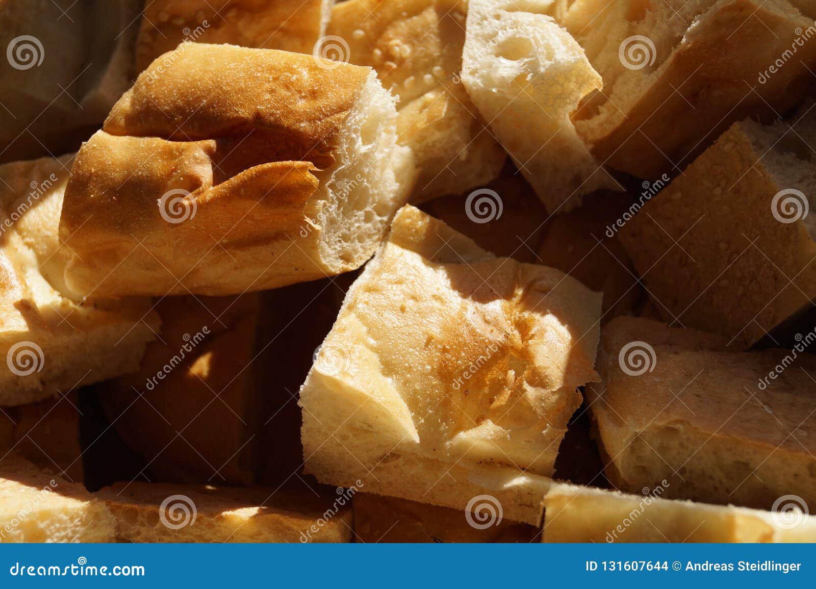 White bread pieces stock photo. Image of loaf, chapati - 131607644