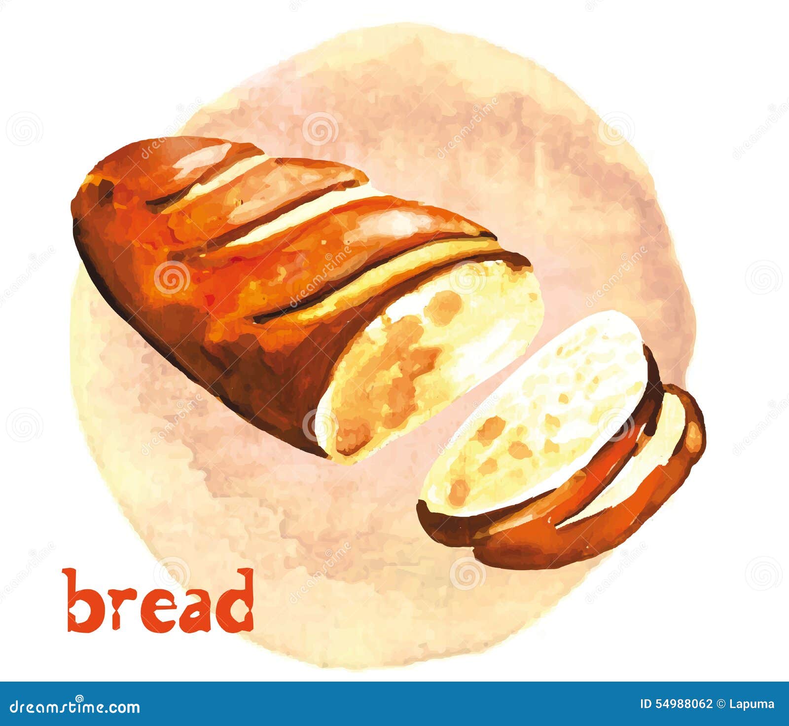 White bread stock vector. Illustration of organic, grunge - 54988062