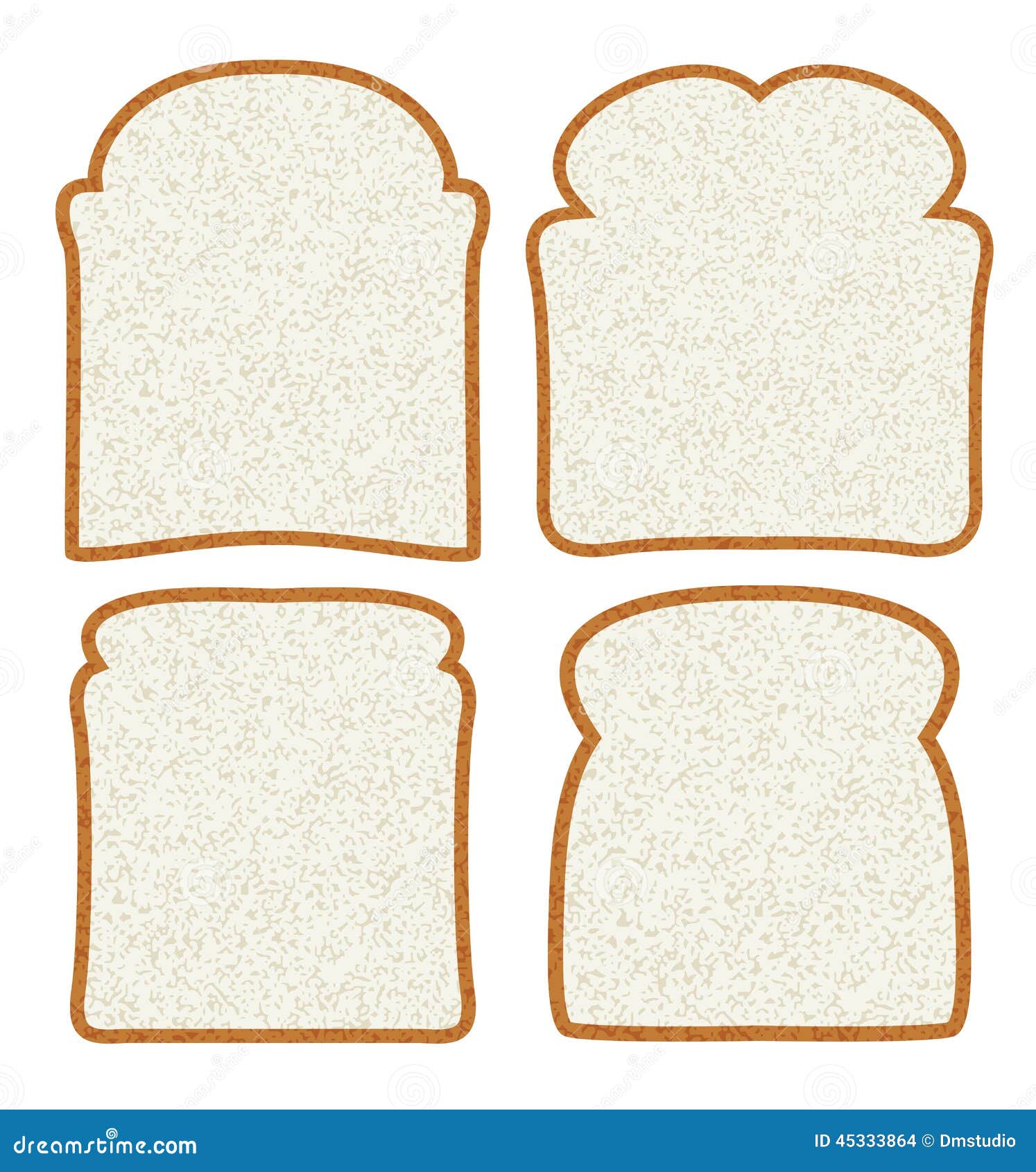 Vector white bread slices stock vector. Illustration of slice - 45333864