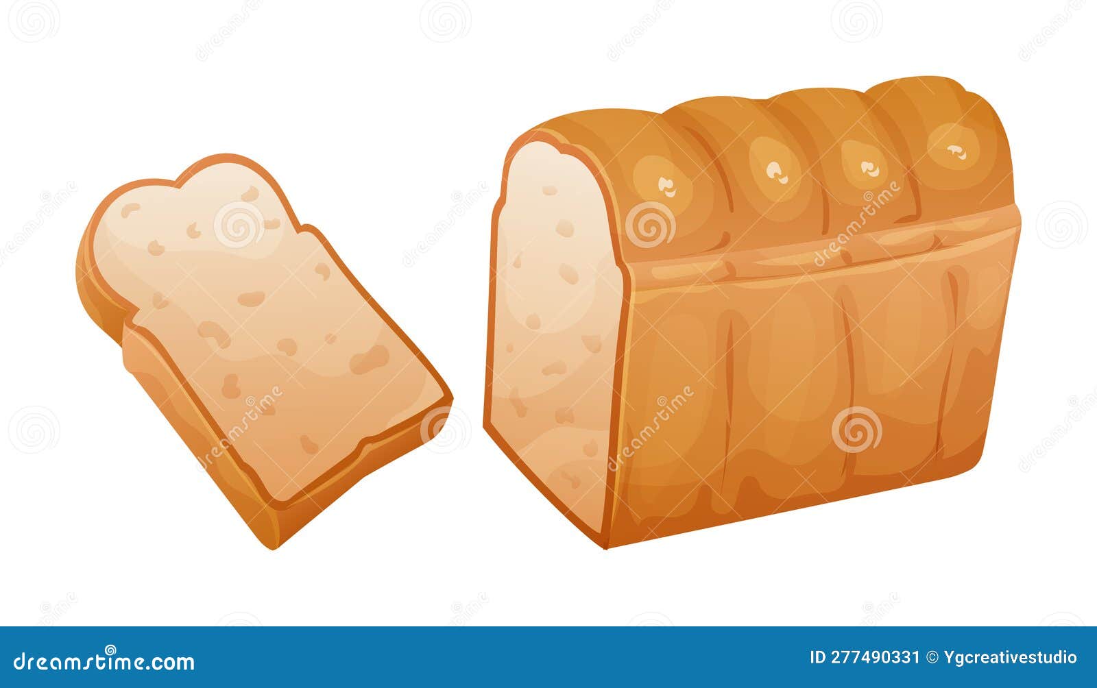 White Bread Vector Illustration. Bread Isolated Stock Vector ...