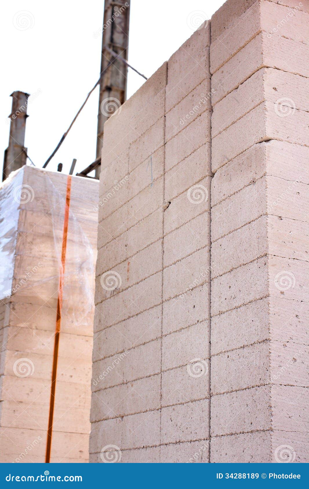 White brick stock image. Image of hand, garden, block - 34288189