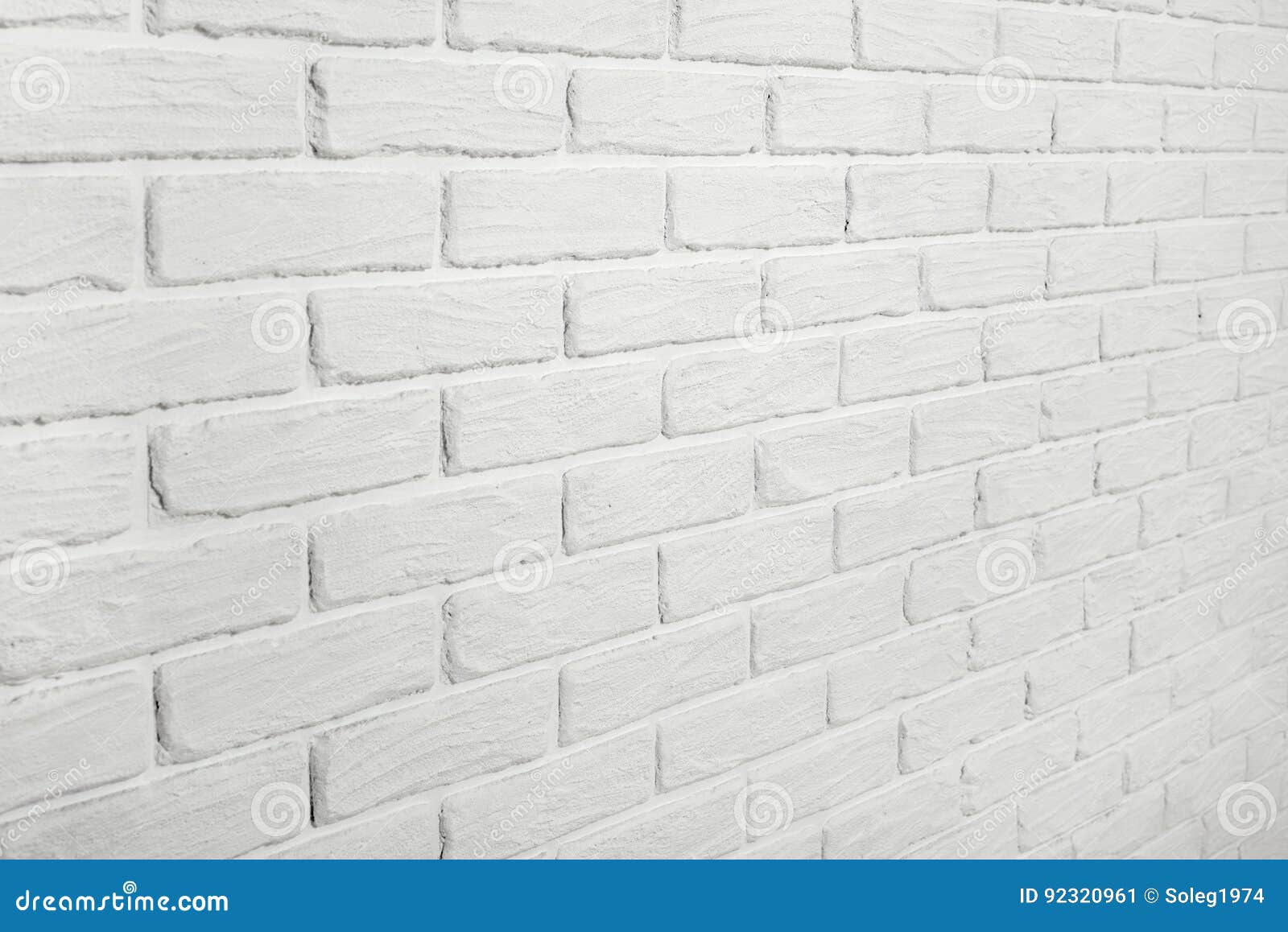 White Brick Wall, Angle View, Abstract Background Photo Stock Image ...