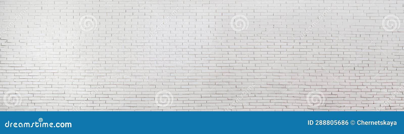 White Brick Wall As Background, Banner Design Stock Photo - Image of ...