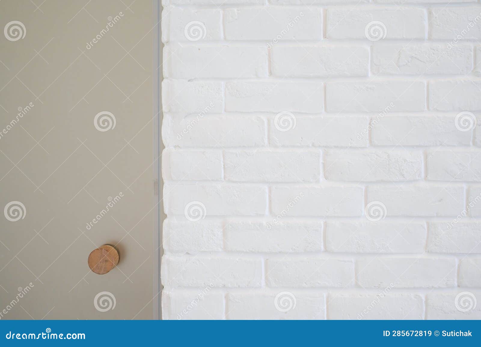 Close Up Blank White Brick Wall Background, Interior Design Stock Image ...
