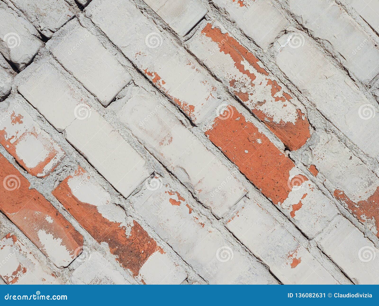 White Brick Wall Diagonal Tiles Stock Image - Image of degrees, tiled ...