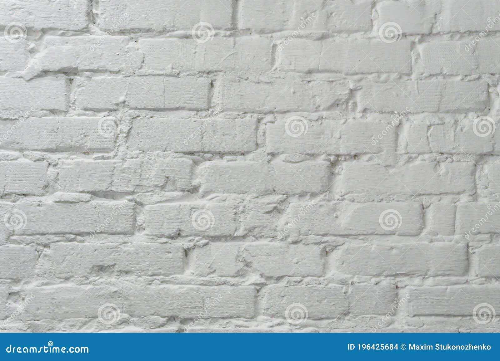White Brick Wall. White Loft Brick Background Stock Photo - Image of ...