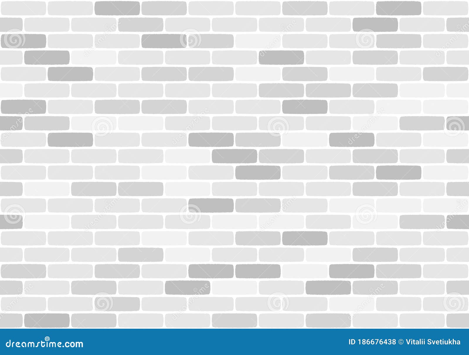 White Brick Wall Seamless Pattern. Vector Illustration Stock Vector ...