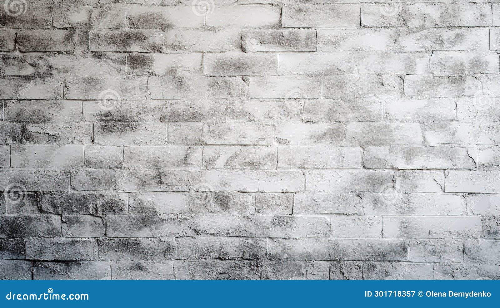 White Brick Wall Texture Background. Loft Style Interior Design with ...
