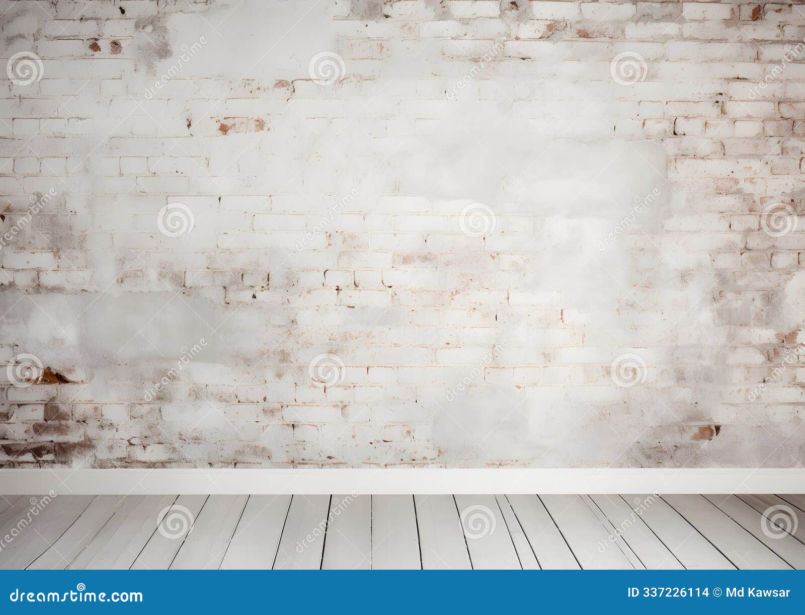 White Brick Wall Texture with Distressed Red Bricks for Photography ...