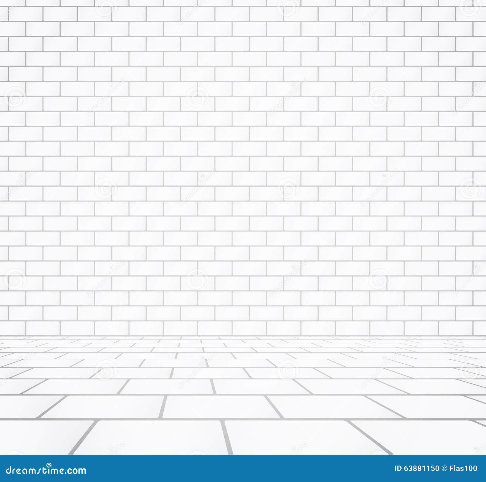 White Brick Wall Texture with Stone Tile Walkway Stock Vector ...