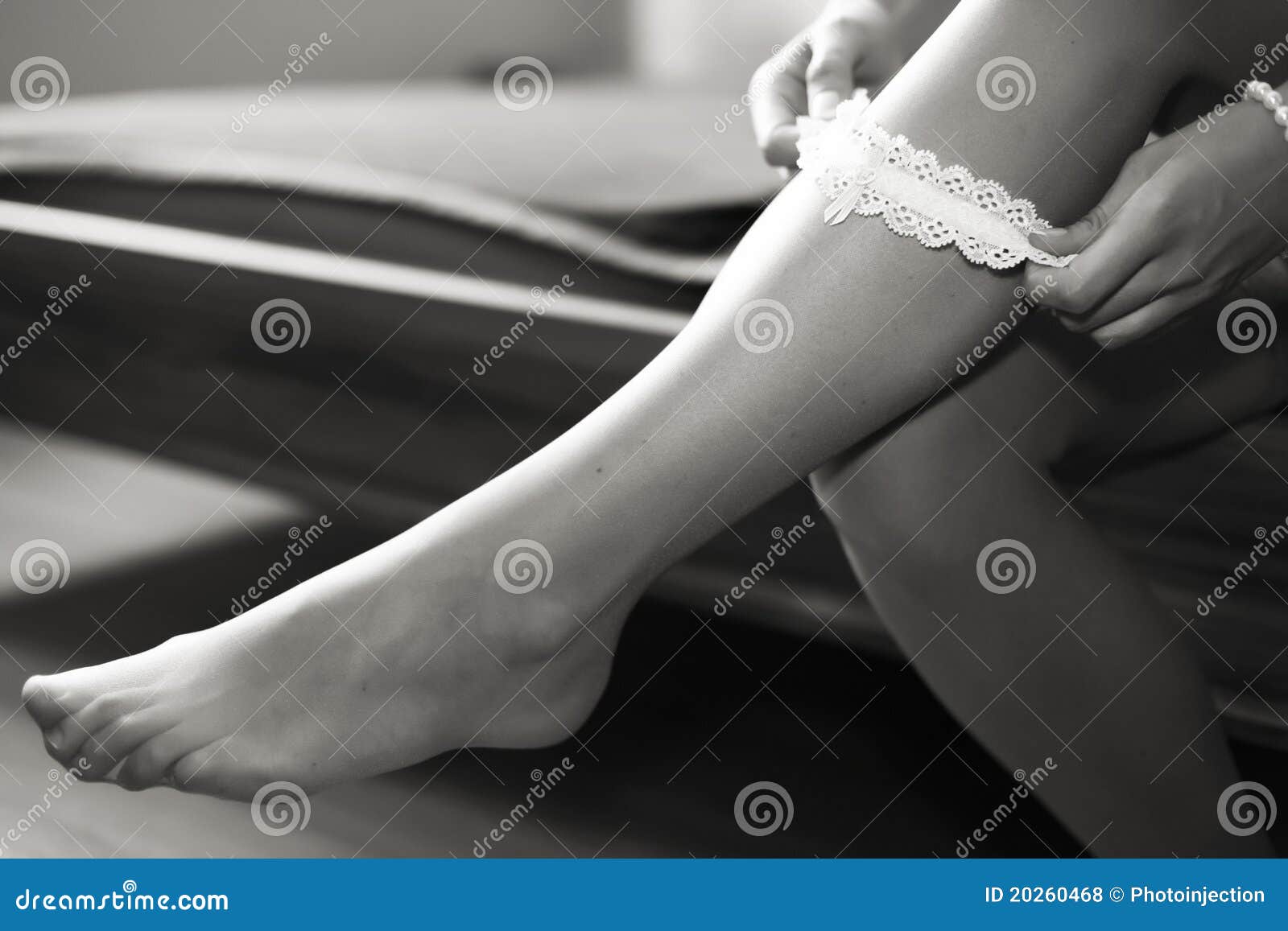 White bridal garter stock photo. Image of pulling, grey - 20260468