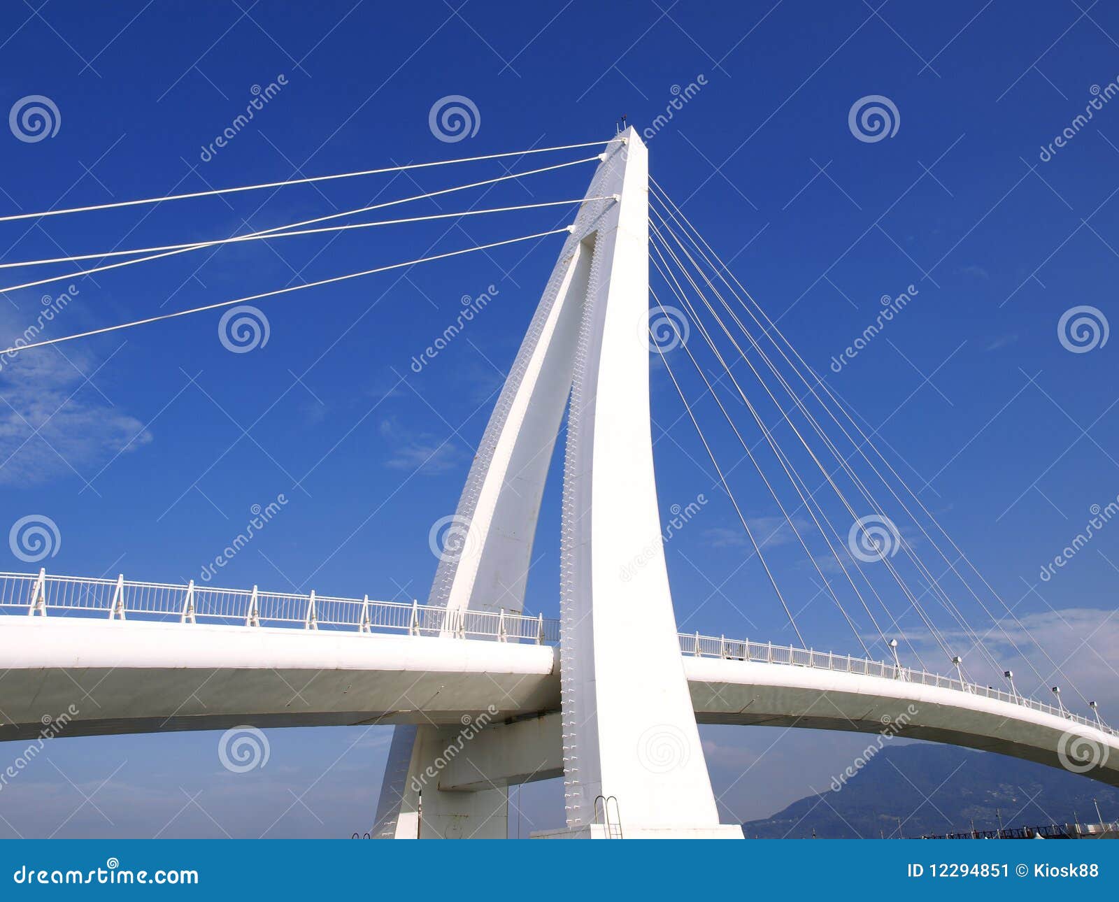 White bridge and blue sky stock image. Image of beautiful - 12294851
