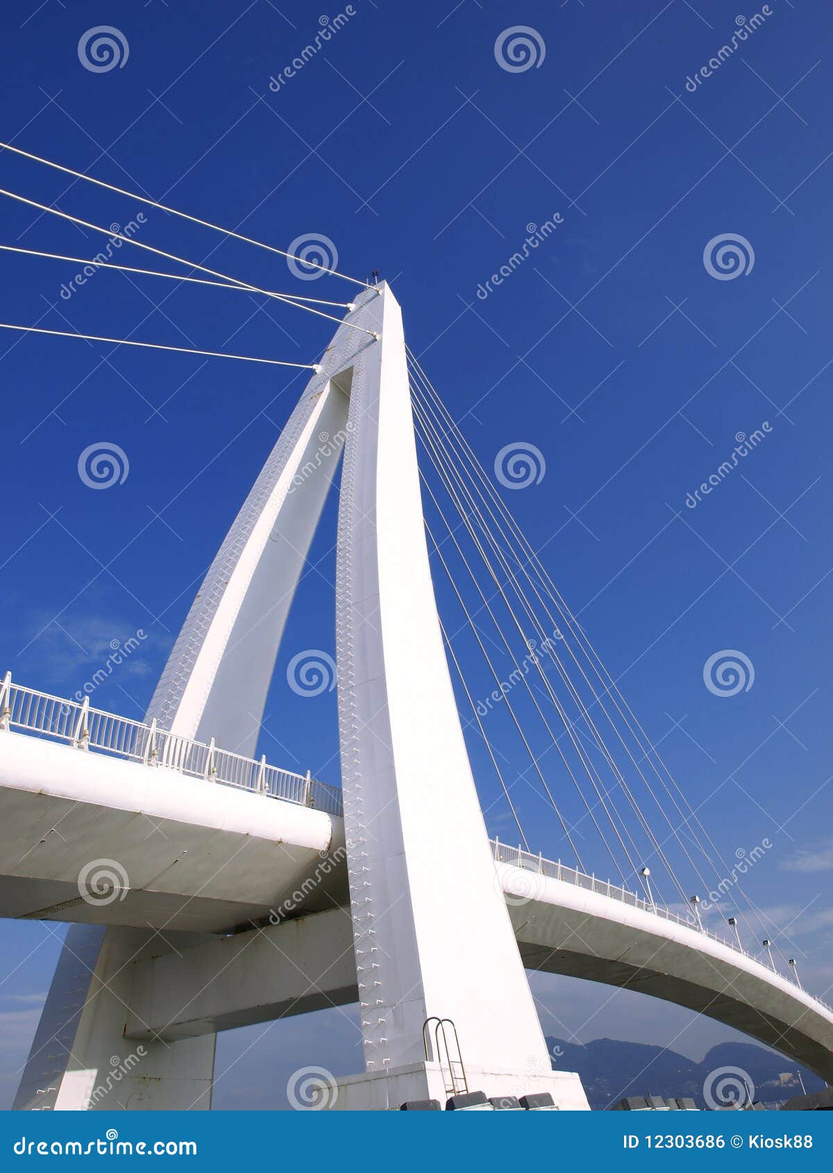 White bridge and blue sky stock photo. Image of beautiful - 12303686